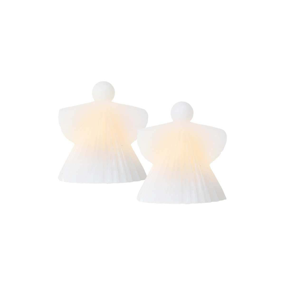 Sirius | ASTA ANGEL Set van 2 Wax Kerst Engeltjes met Led lichtjes